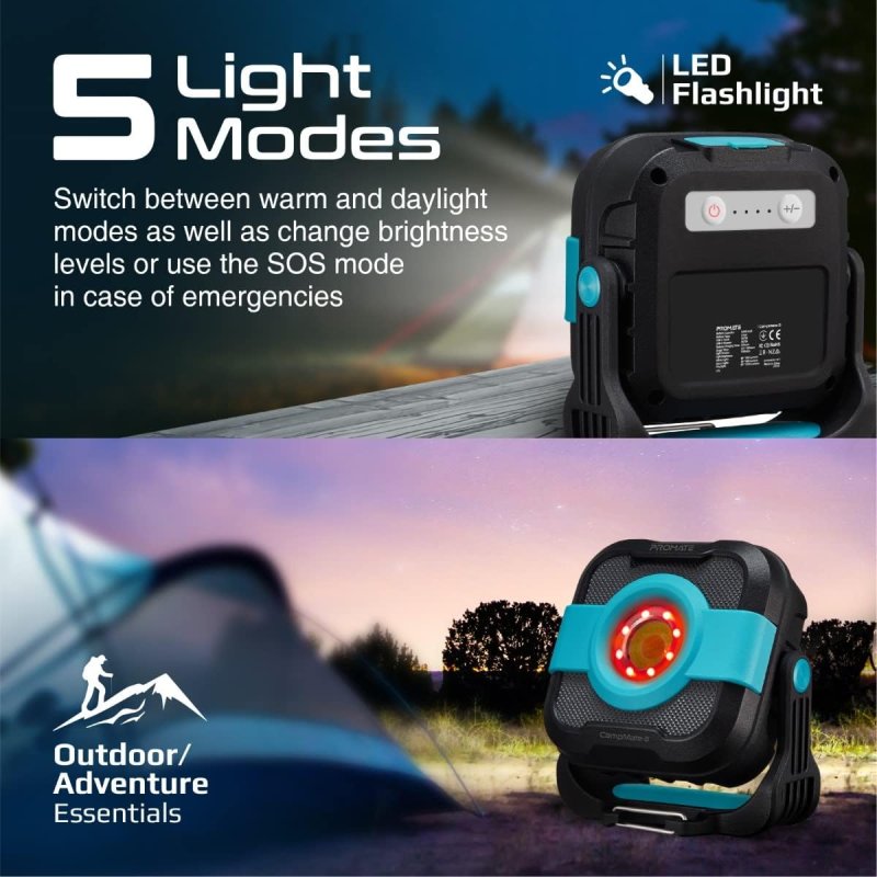 Promate CampMate-3 Lanterna Camping LED 9000mAh 1200 Lúmenes ...