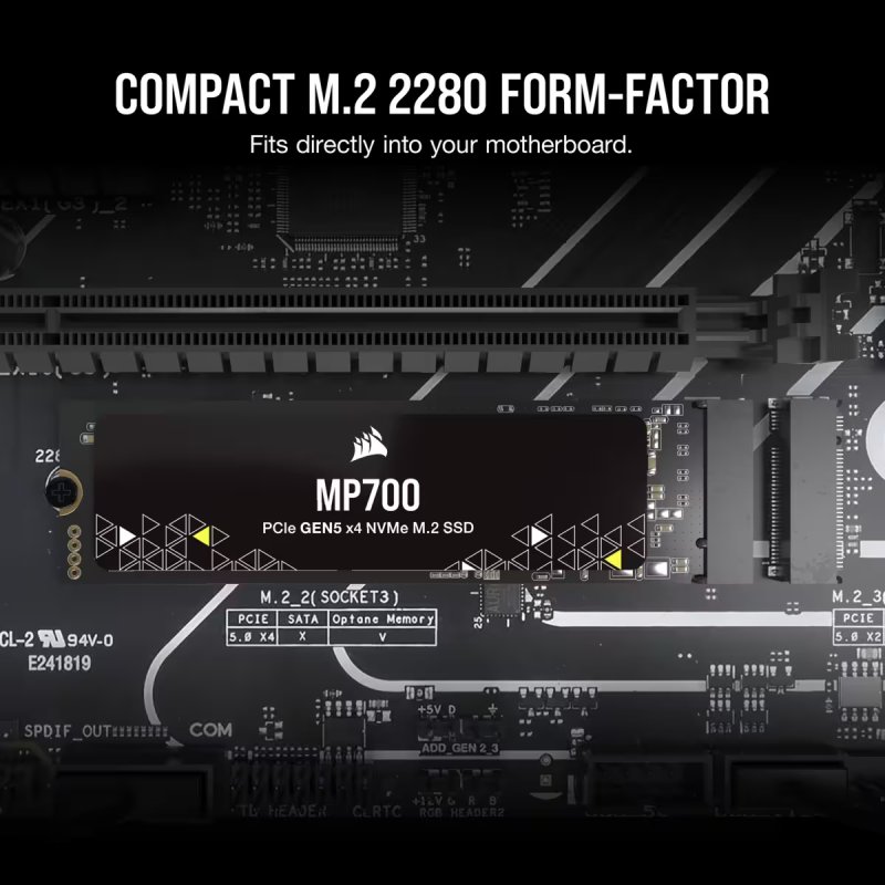 Corsair MP700 2TB SSD M.2 PCIe Gen5 x4 NVMe 2.0 | PcComponentes.com