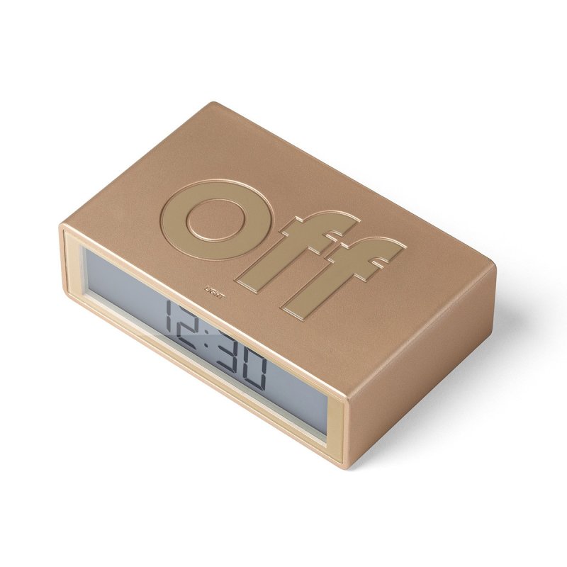 Lexon Flip Mineral Reloj Despertador LCD Gold | PcComponentes.com