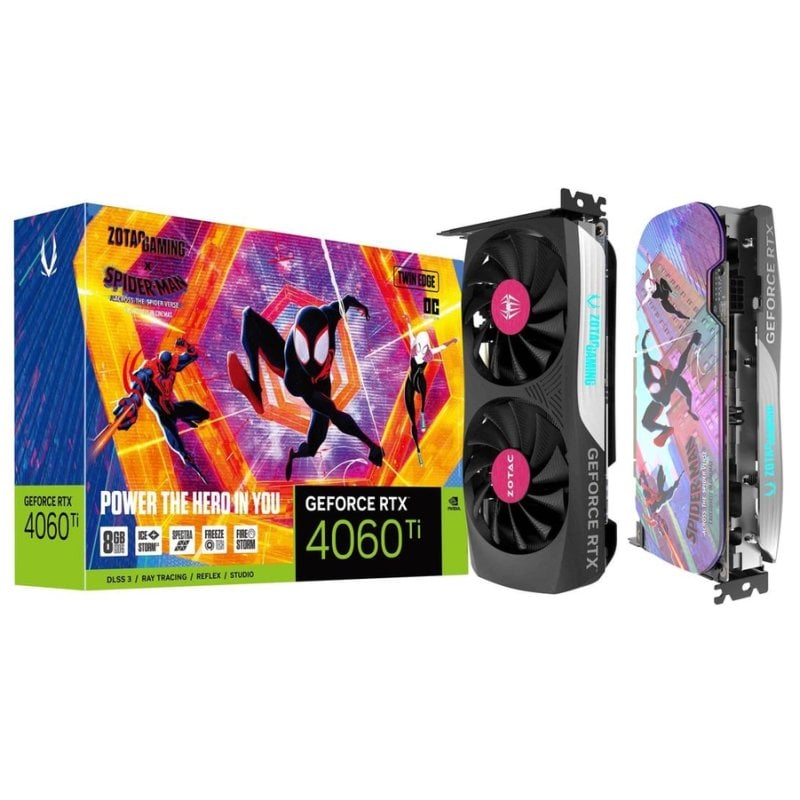 Zotac Gaming GeForce RTX 4060 Ti Twin Edge OC Spiderman Edition 8GB ...