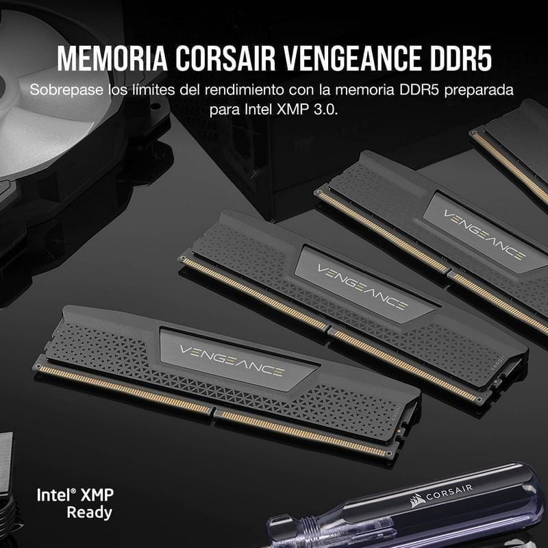Corsair Vengeance DDR5 6000 MHz 64 Go 2x32 Go CL30 Noir | PcComponentes.fr
