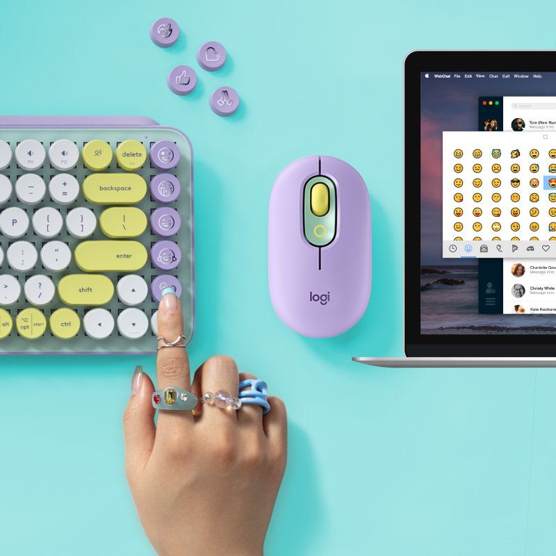 Logitech Pop Keys Daydream Teclado Mecánico Inalámbrico Teclas Emojis ...