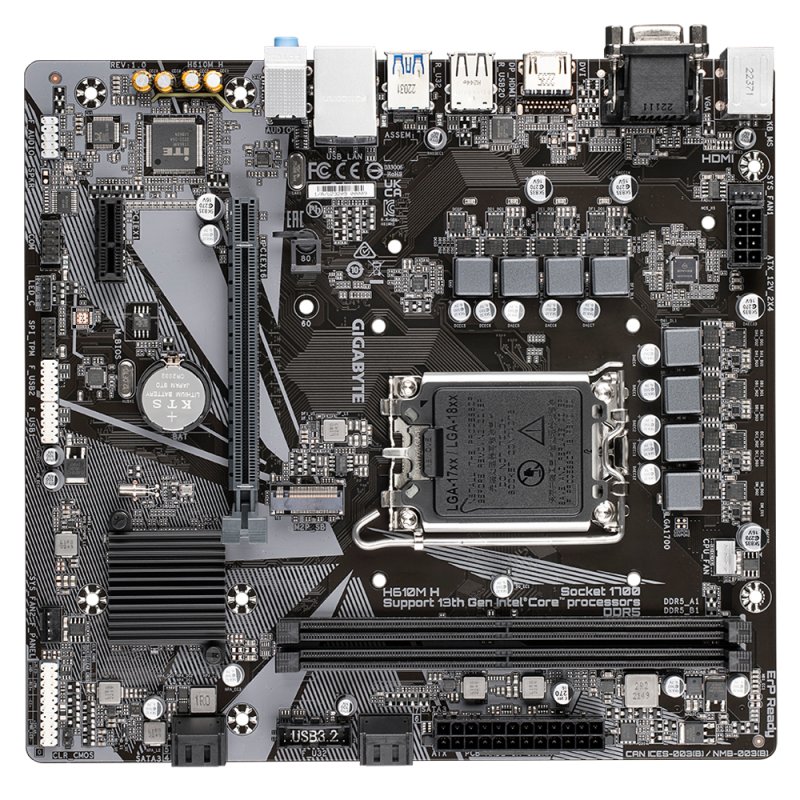 Gigabyte H610M H (rev. 1.0) Intel H610 Express LGA 1700 micro ATX ...