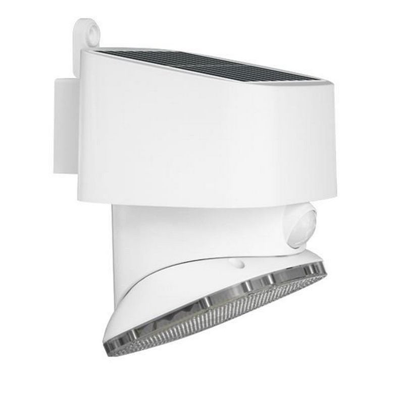 Elbat Foco Solar de Luz Fría 6000K IP65 2000 Lúmenes Blanco con Sensor ...