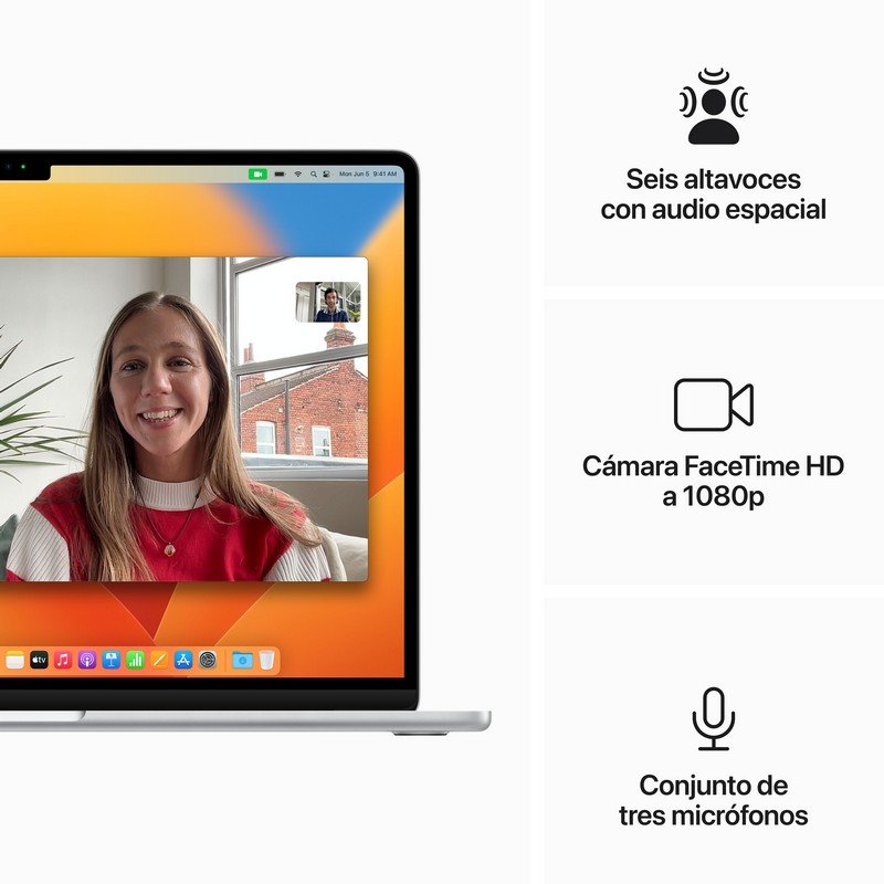 Apple Macbook Air 2023 Apple M2/8GB/512GB SSD/GPU Deca Core/15.3" Plata ...