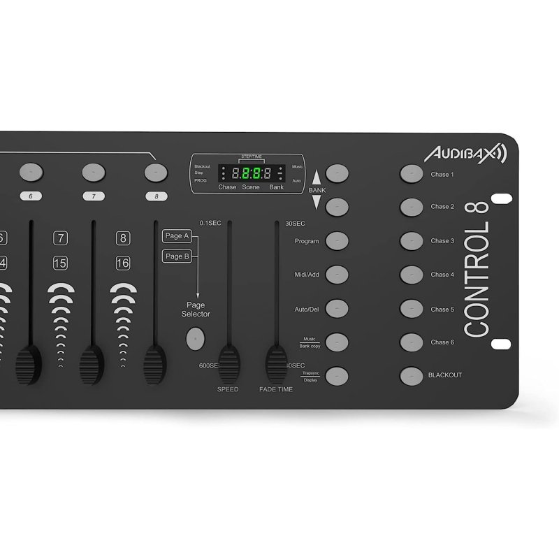Audibax Control 8 Controlador para DJ Mesa DMX de 192 Canales ...