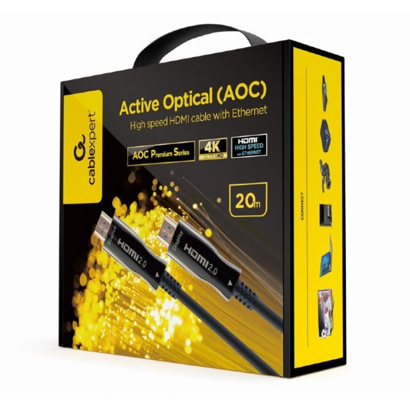 Gembird CCBP-HDMI-AOC-20M-02 Cable HDMI de Alta Velocidad con Óptica ...