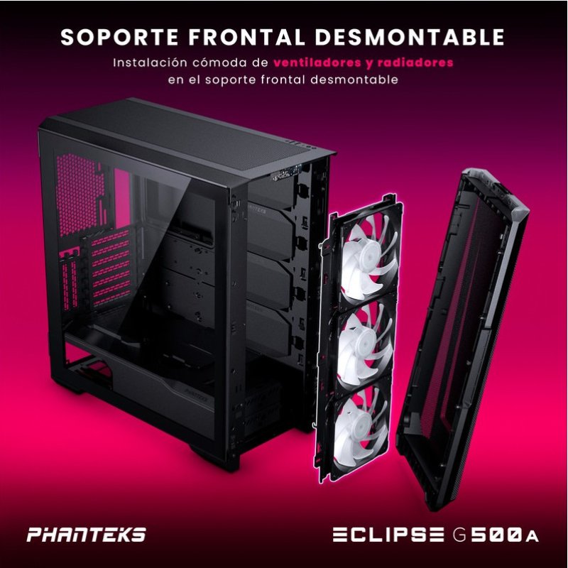 Phanteks Eclipse G500A DRGB Mid Tower Cristal Templado USB 3.0 Negra ...