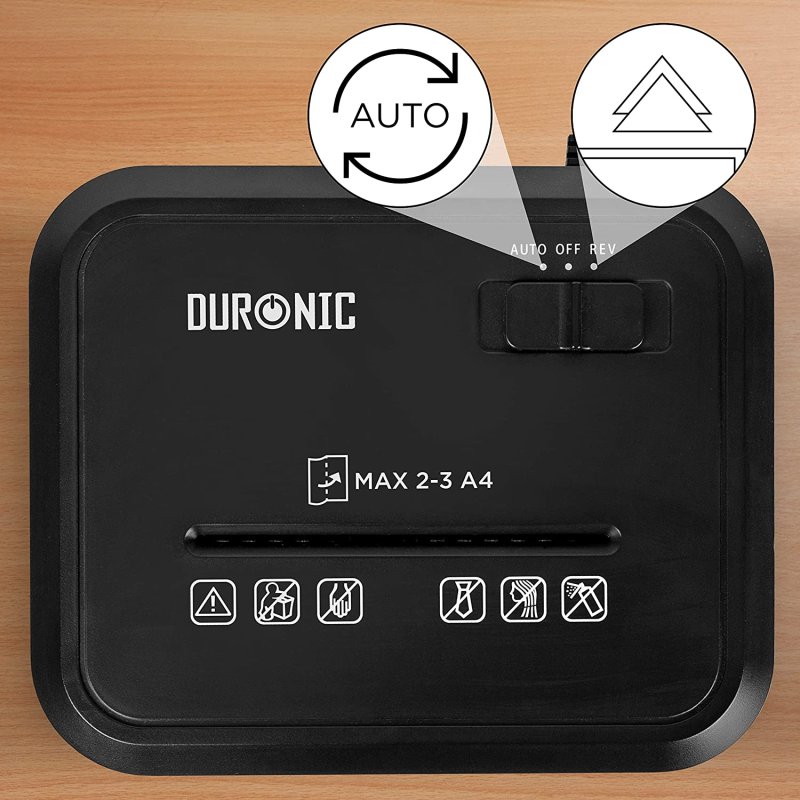 Duronic PS132 Mini Destructora de Papel Corte Transversal 3.5 L ...
