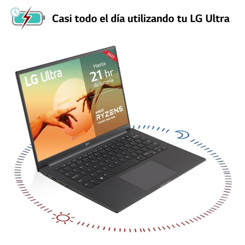LG Ultra 16U70R AMD Ryzen 5 7530U/8GB/512GB SSD/16" | PcComponentes.com