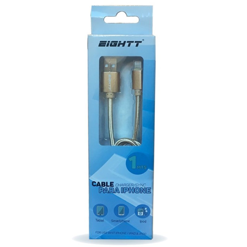 Eightt ECI-2G Cable Lightning a USB Macho/Macho 1m Oro | PcComponentes.com