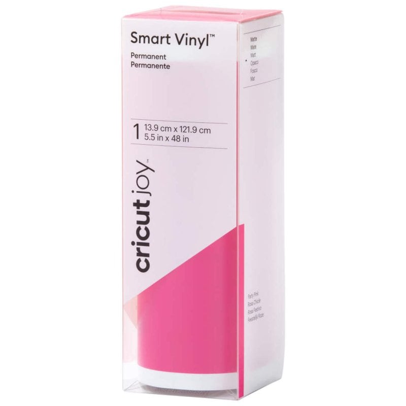 Cricut Joy Smart Vinyl Permanent Vinilo Termoadhesivo 139x1219mm Rosa ...