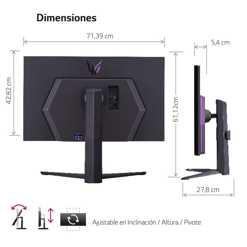 LG UltraGear 32GR93U-B 32" ACL IPS UltraHD 4K 144 Hz FreeSync Premium ...