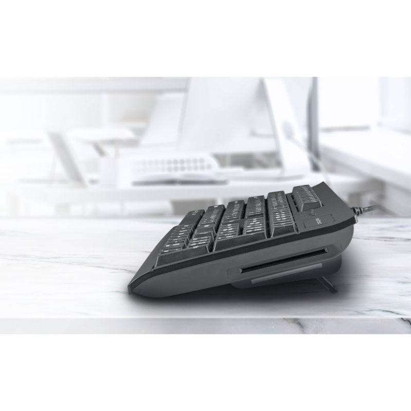 Natec Moray Teclado con Lector de Tarjetas Inteligentes USB Negro ...