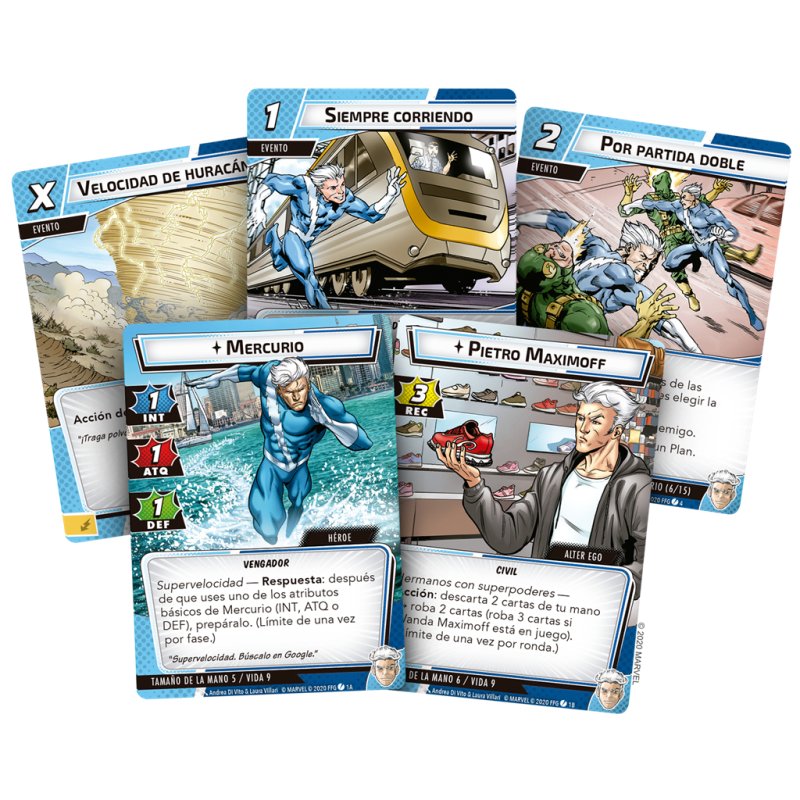 Expansão do jogo de cartas Asmodee Marvel Champions Quicksilver ...