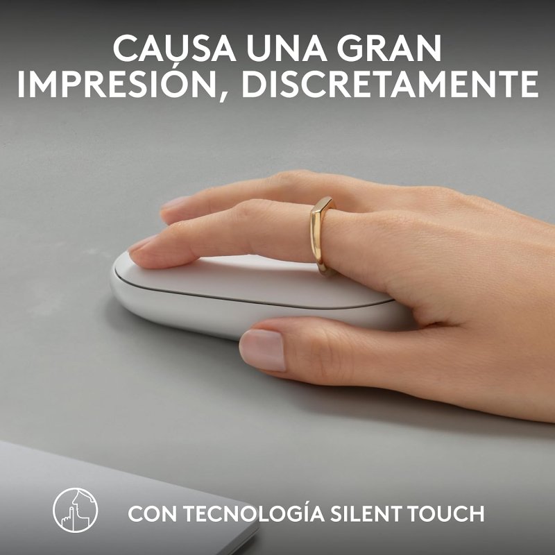 Logitech Pebble Mouse 2 M350s Ratón Inalámbrico Blanco 4000 DPI ...