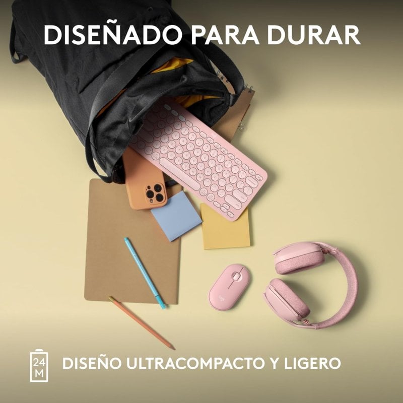 Logitech Pebble Mouse 2 M350s Ratón Inalámbrico Rosa 4000 DPI ...