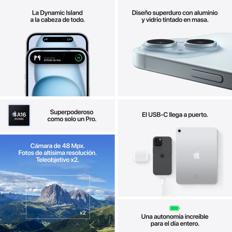 Apple iPhone 15 Plus 128GB Amarillo Libre | PcComponentes.com