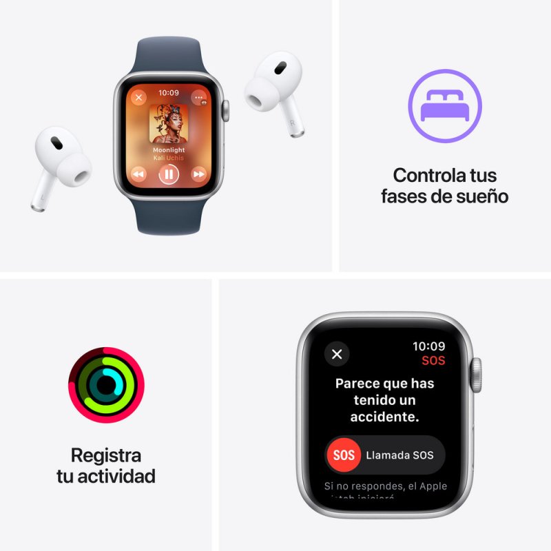 Apple Watch SE OLED 44 mm Numérique 368 x 448 pixels Écran tactile 4G ...