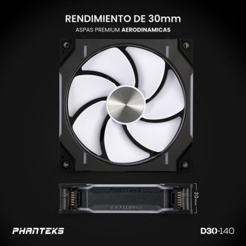Phanteks D30 Kit 3 Ventiladores PWM 140 mm Flujo De Aire Invertido D ...