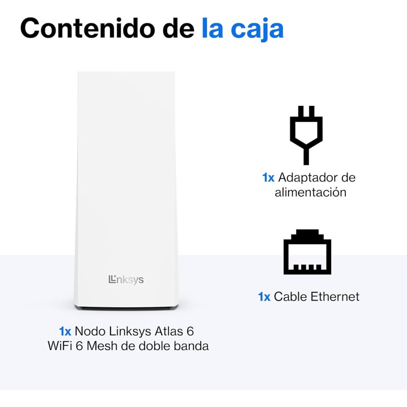 Linksys Atlas 6 Extensor Mesh Wifi 6 AX3000 Dual Band | PcComponentes.com Linksys Atlas 6 Extensor Mesh Wifi 6 AX3000 Dual Band | PcComponentes.com
