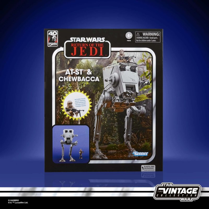 Figura Hasbro Star Wars A coleção vintage At-st Walker e Chewbacca ...