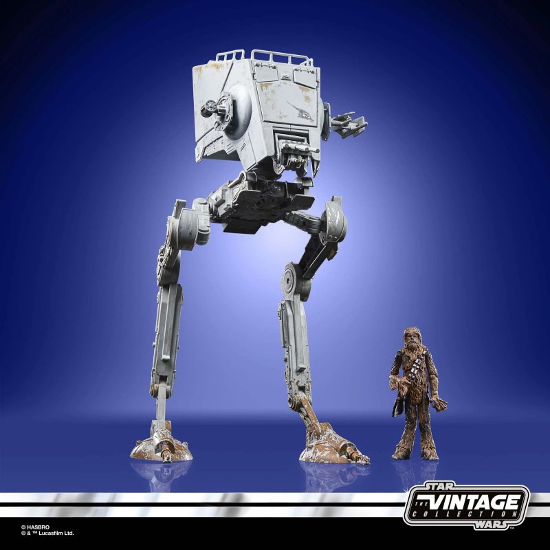 Figura Hasbro Star Wars A coleção vintage At-st Walker e Chewbacca ...