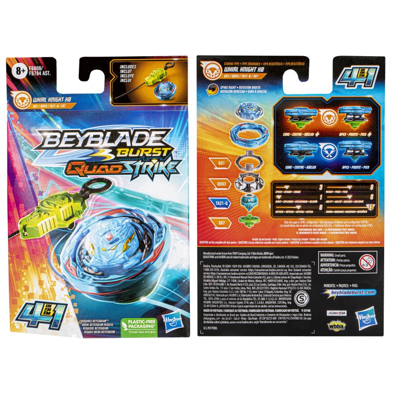 Hasbro Figura Beyblade Burst Quadstrike Kit Inicial con Top Whirl ...