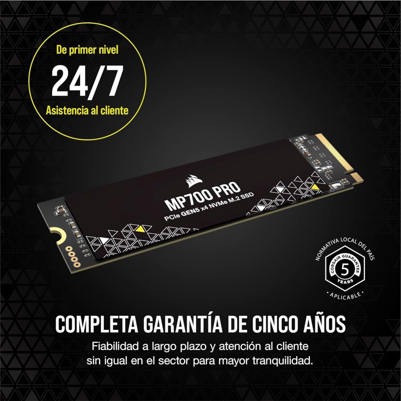 Corsair MP700 Pro 2TB SSD NVMe 2.0 M.2 PCIe Gen5 x4 | PcComponentes.pt