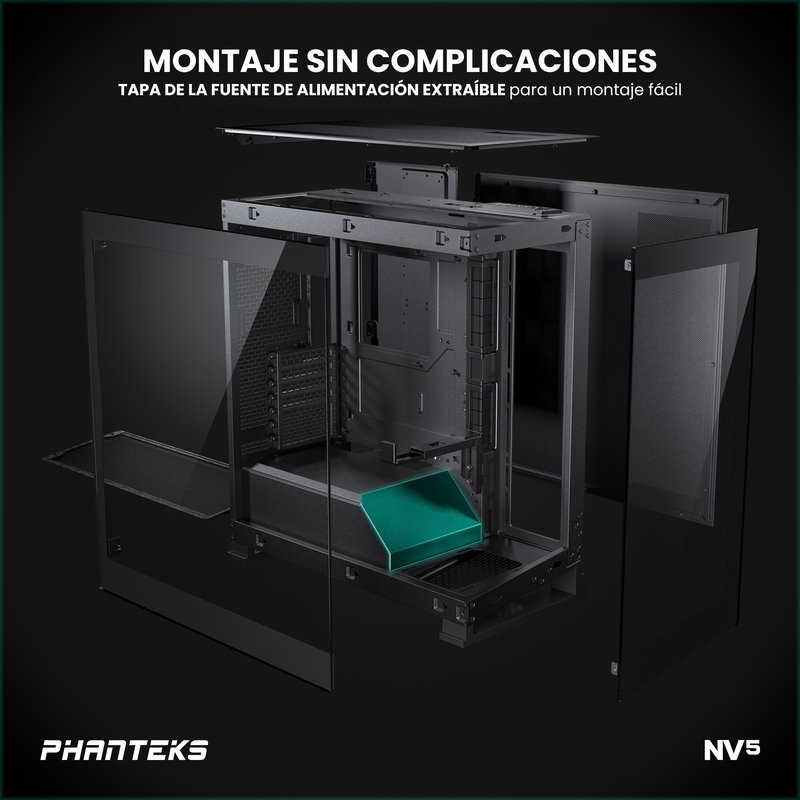 Phanteks Bundle NV5 DRGB Cristal Templado + D30 Reversed Blade Kit 3 ...