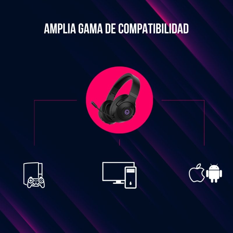 Lorgar NOAH 701 Auriculares Gaming Bluetooth Negros | PcComponentes.com