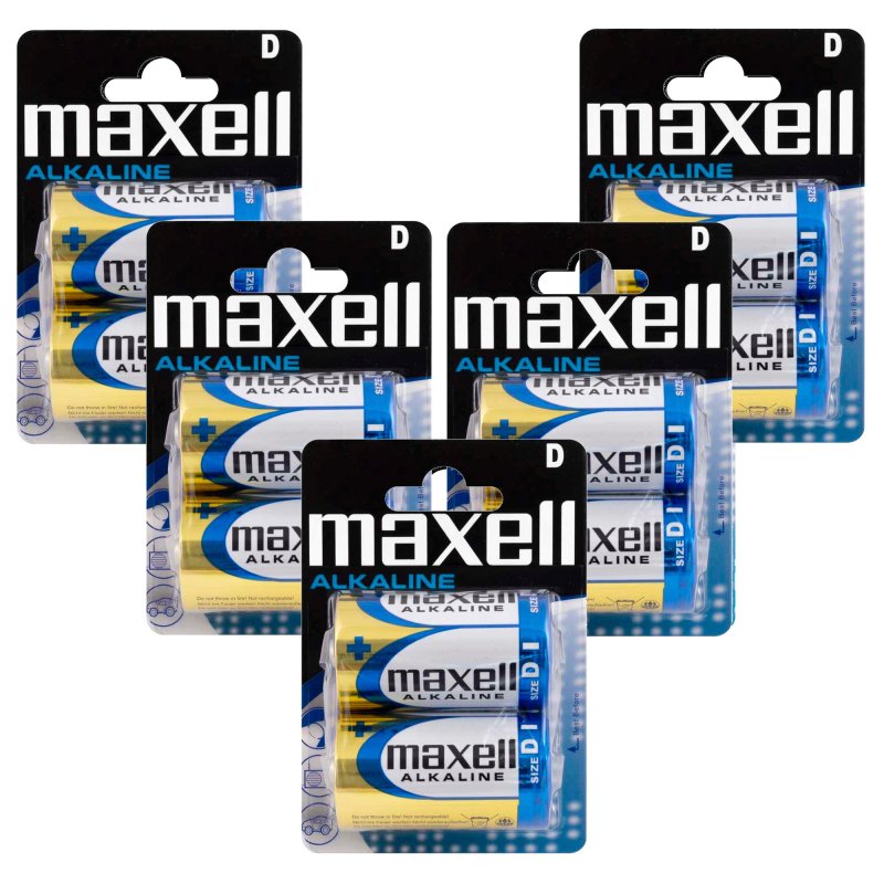 Maxell LR20 Pilas Alcalina Tipo D 1.5V 10 Unidades | PcComponentes.com