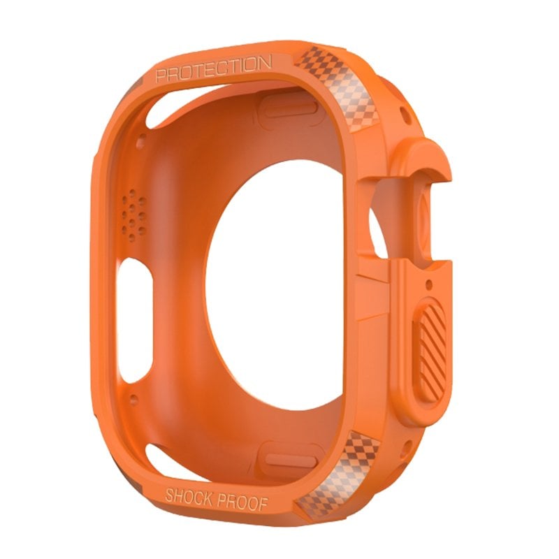 Coque Anti-Choc Avizar avec Fibre de Carbone en Orange pour Apple Watch ...