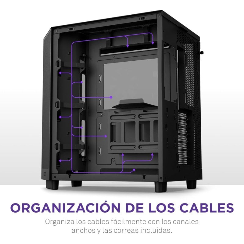 NZXT H6 Flow RGB Mid Tower Cristal Templado USB-C Negra | PcComponentes.com