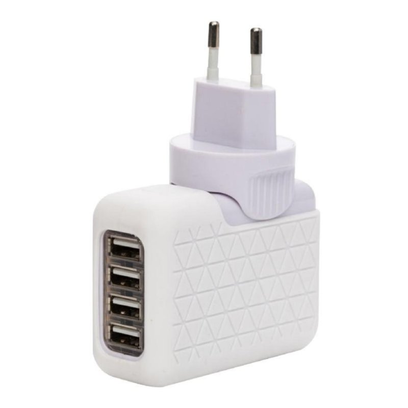 Bluestork BS-220-4USB/PBK Cargador 4x USB 5V Blanco | PcComponentes.com