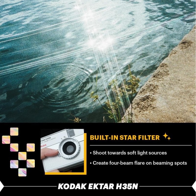 Kodak Ektar H35n Appareil photo analogique 35 mm Noir | Offre Rois de ...