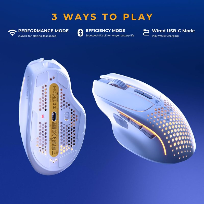 Glorious Model I 2 Ratón Gaming RGB 26000DPI Blanco | PcComponentes.com