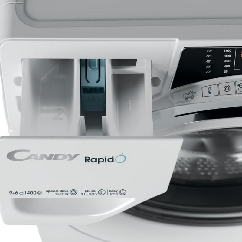 Candy RapidÓ ROW4966DWMCT/1-S Máquina de Lavar e Secar Roupa 9Kg/6Kg D ...