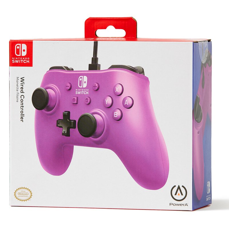 Manette filaire PowerA violette pour Nintendo Switch | PcComponentes.fr