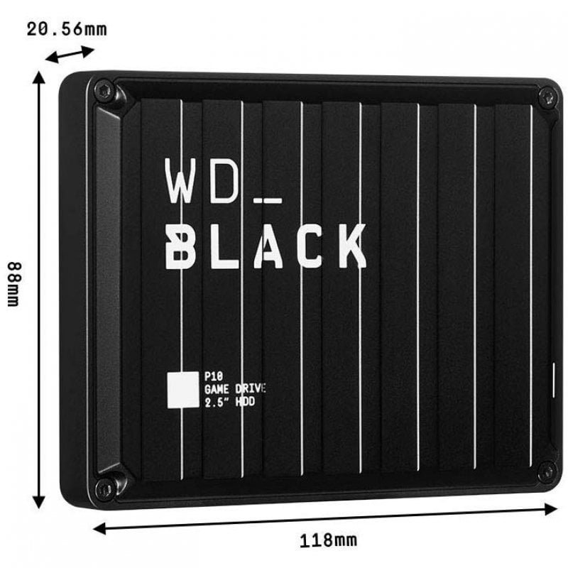 WD Black P10 Game Drive 2.5" 2TB USB 3.2 | PcComponentes.com