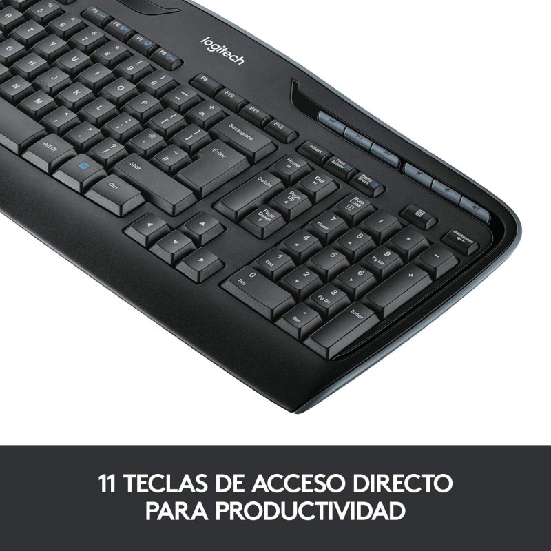 Logitech MK330 Combo Clavier sans fil Noir Disposition QWERTY italien ... Logitech MK330 Combo Clavier sans fil Noir Disposition QWERTY italien ...