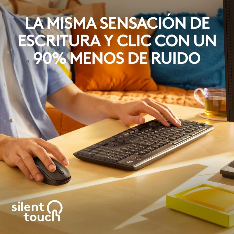 Logitech MK295 Silent Combo Teclado Sem Fios Grafite Layout QWERTZ ...