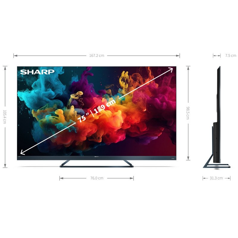 TV Android Sharp 75FQ5EG 75" LED UltraHD 4K HDR10 | Offerta Anniversario