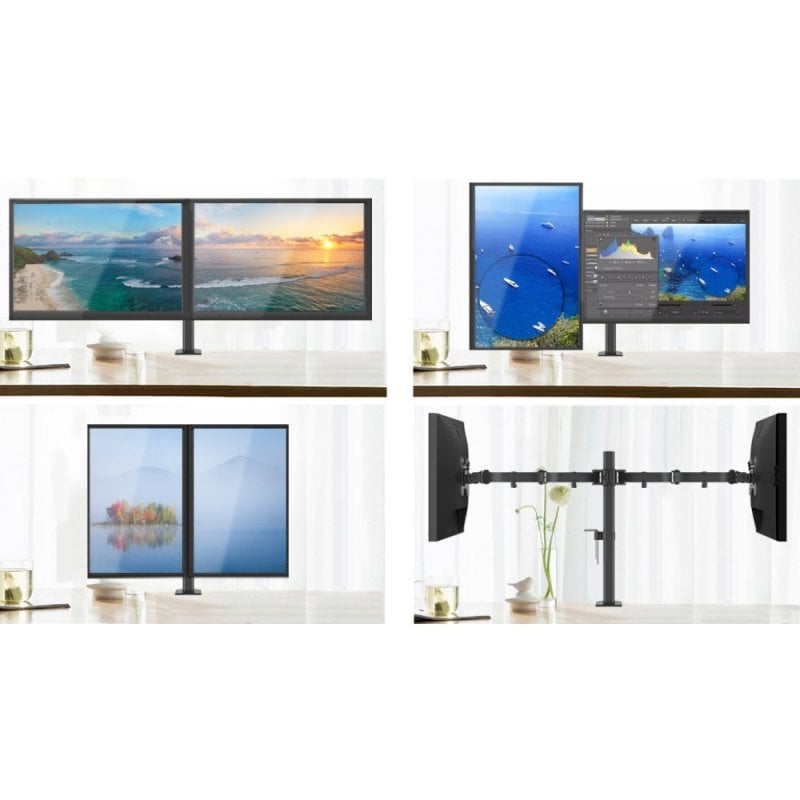 Techly ICA-LCD 382-D Soporte Doble de Escritorio para Monitores 27 ...