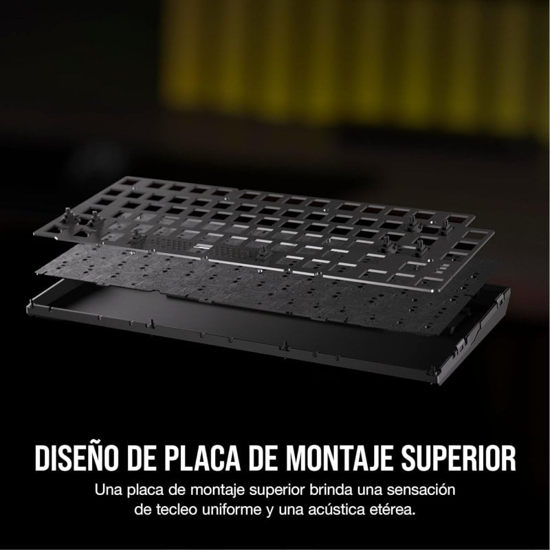 Corsair K65 PLUS WIRELESS 75% Teclado Mecánico Inalámbrico Gaming Hot Swapped MLX Red ...