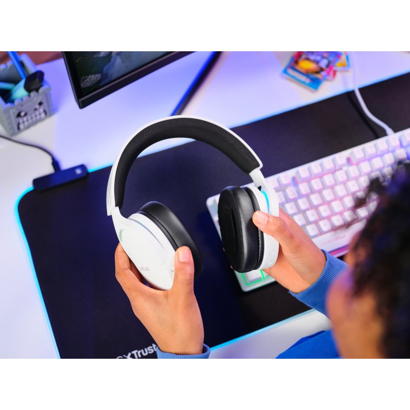 Trust GXT 491W FAYZO Auriculares Gaming Inalámbricos USB-C Blancos ...