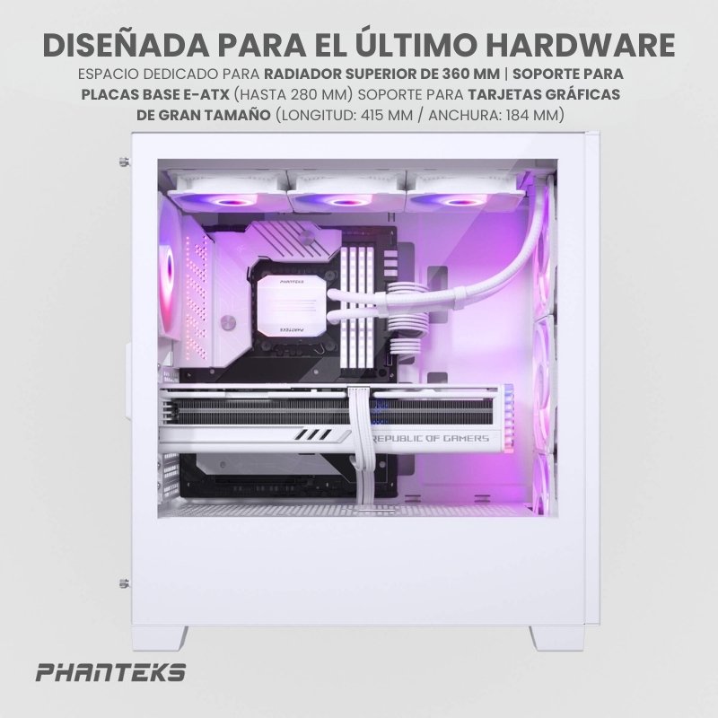 Phanteks XT Pro Ultra Cristal Templado USB 3.2 Blanca | PcComponentes.com
