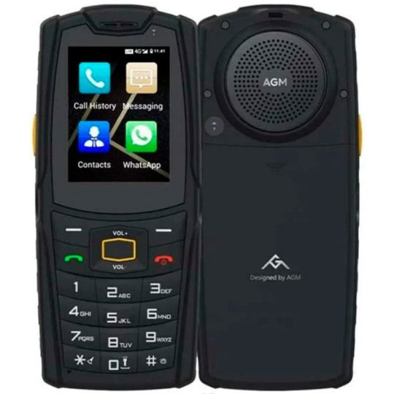 Smartphone basique AGM M7 4G Mobile de base pour seniors robuste noir ...