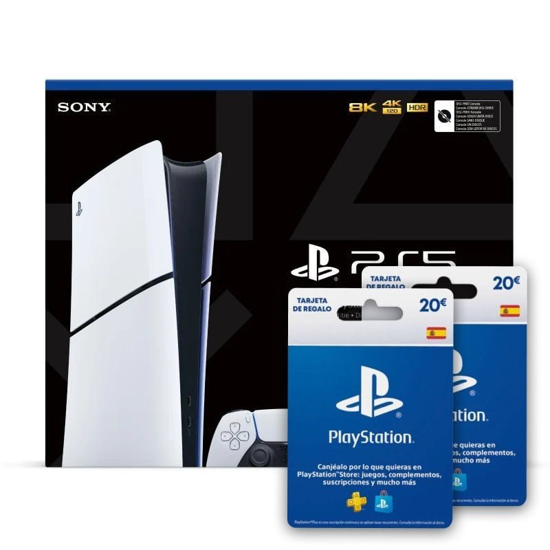 Sony Pack PlayStation 5 Digital Slim + 20€ PlayStation Store ...