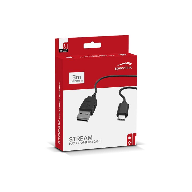 Speedlink Stream Play & Charge Cable USB-C 3m Negro | PcComponentes.com